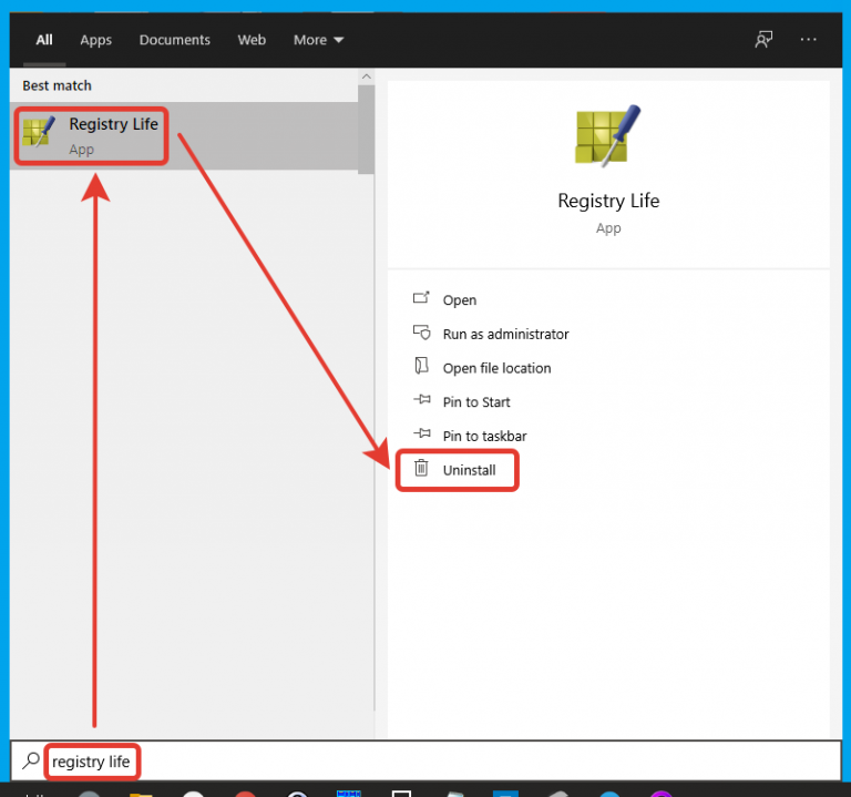 How to Uninstall Registry Life
