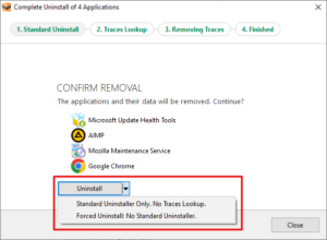 How to use the mass program removal feature